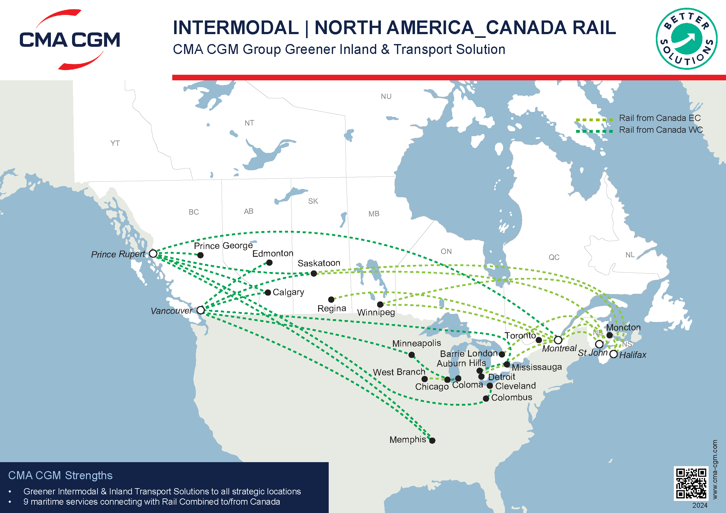 CMA CGM | Inland and intermodal services in North America